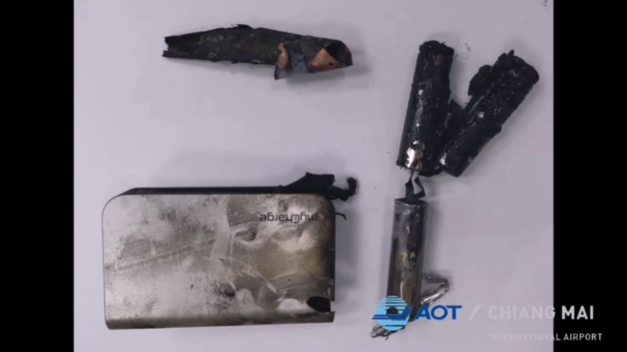Power Bank Unexpectedly Explodes At Chiang Mai International Airport