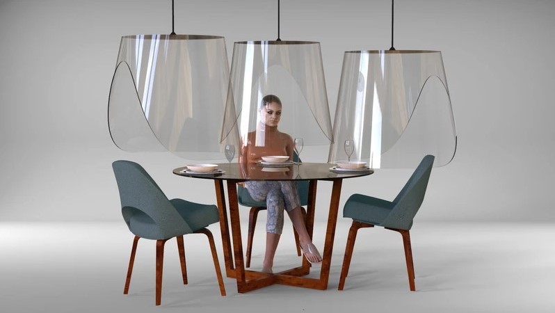 French Designer Shows Tables With Domes To Promote Social Distancing