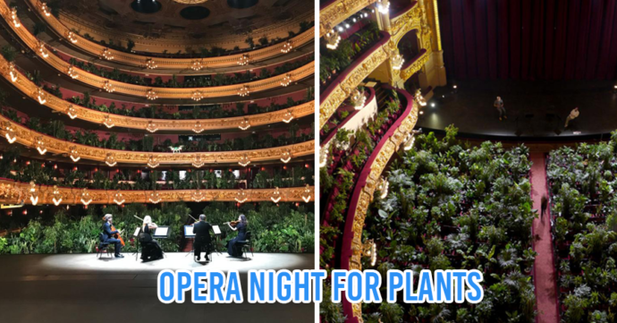Spanish Opera House Holds Concert For Over 2,000 Potted Plants