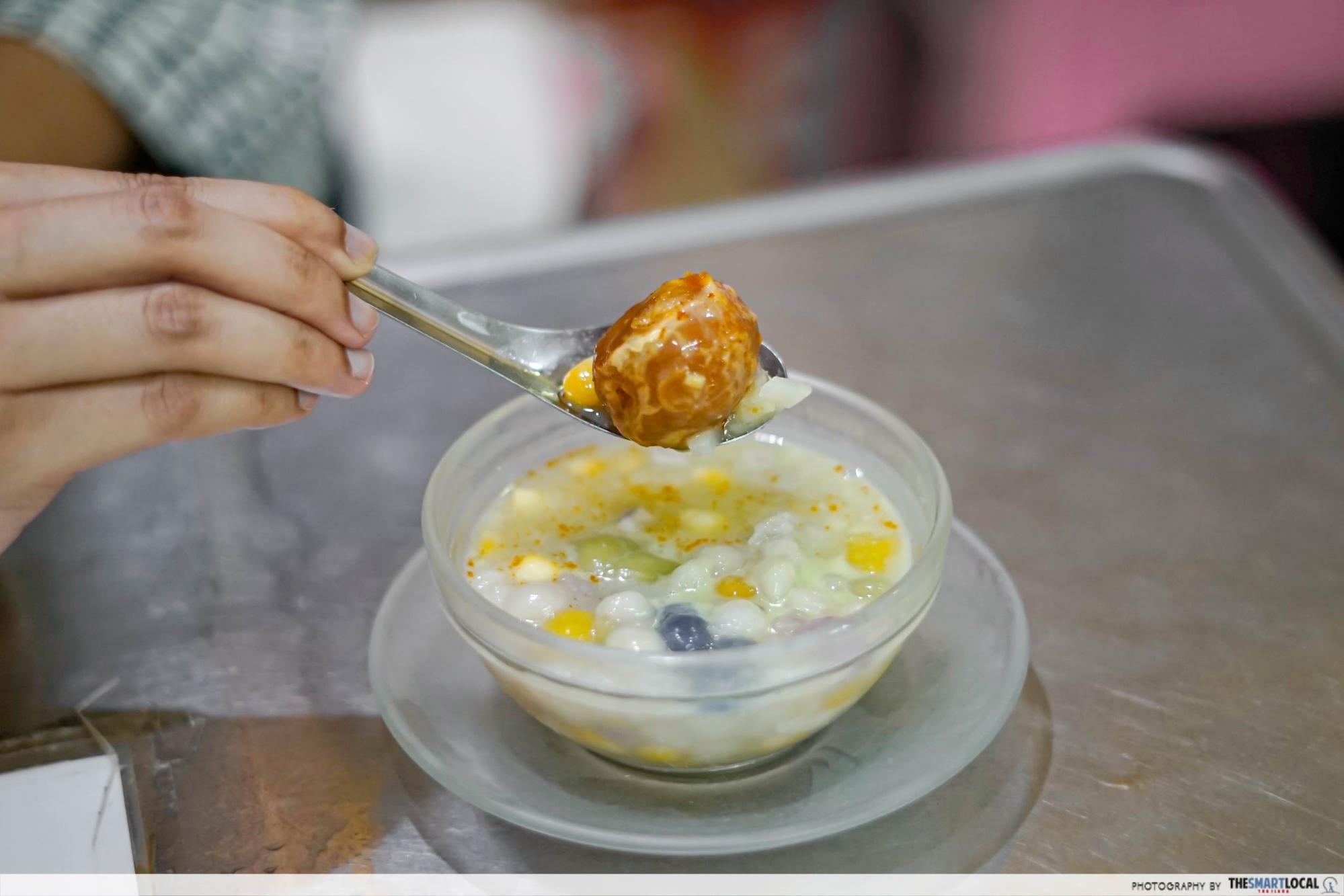 This Thai Dessert Stall Serves Colourful Rice Balls In Sweet Coconut Milk