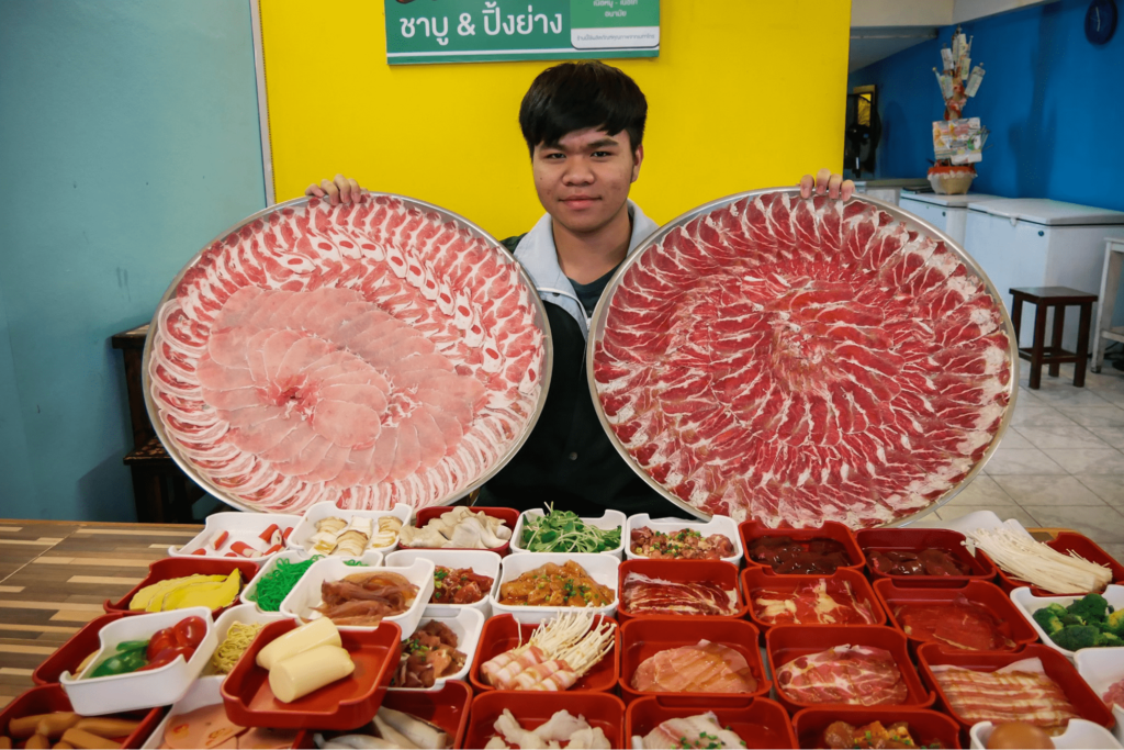 Chiang Mai Has A Shabu Buffet With Supersized Trays Of Meat At ~$6