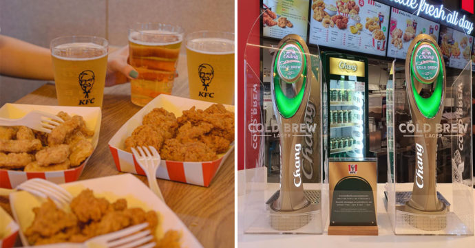 KFC Thailand Has An Outlet That Sells Fried Chicken With Beer