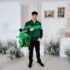 Thai Man Wears Grab Uniform To Wedding With Green & White Theme