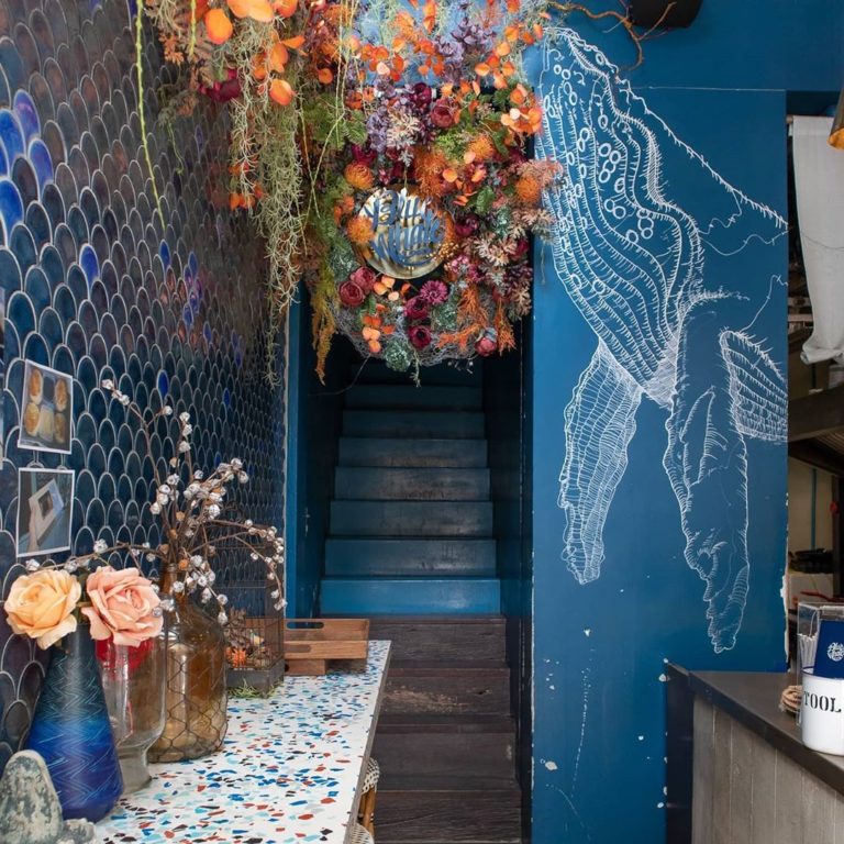 Blue Whale Cafe: Gorgeous Blue Cafe In BKK With Colourful Desserts