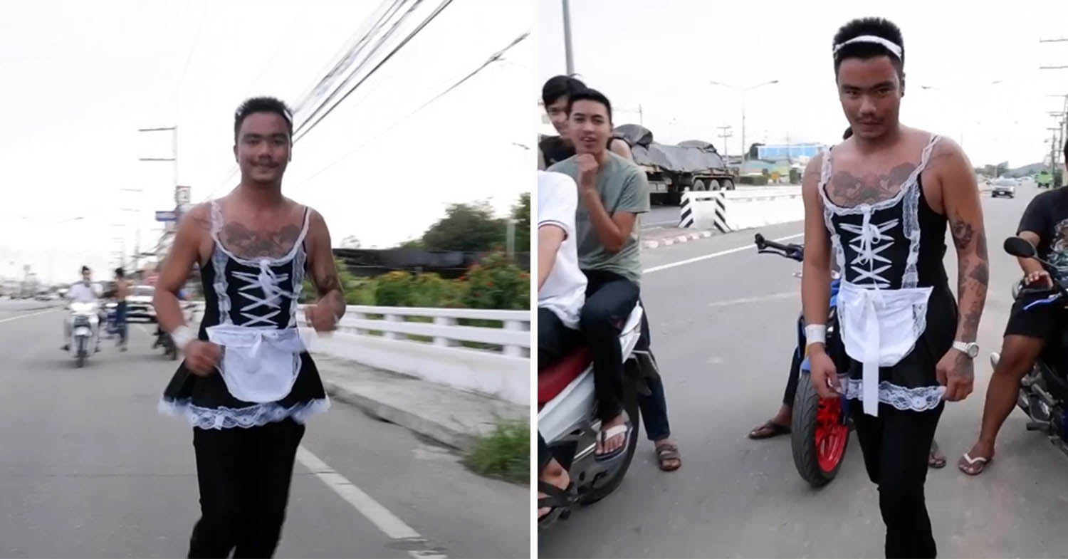 Thai Man Wears Skimpy Cosplay & Runs In Public