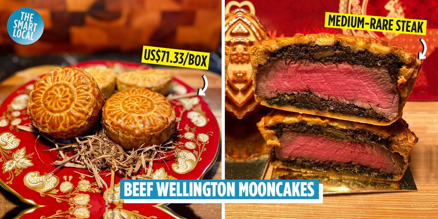 Wagyu Beef Mooncakes With Black Truffle Pastry Sold For ฿2,345/Box