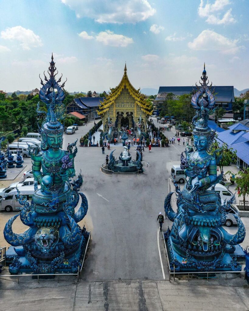Wat Rong Suea Ten Is An All-Blue Temple In Chiang Rai