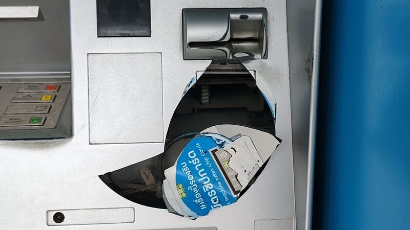 ATM 'Swallows' Student's Debit Card, Machine Is Left With A Big Hole