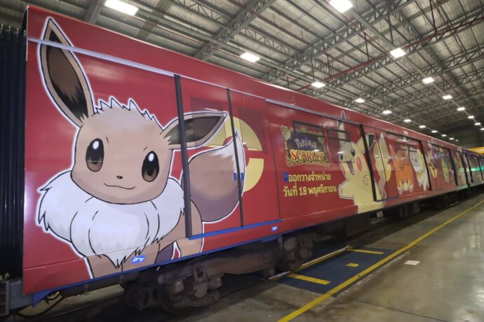 BTS Pokemon Trains Have Arrived In Bangkok Stations In November 2022