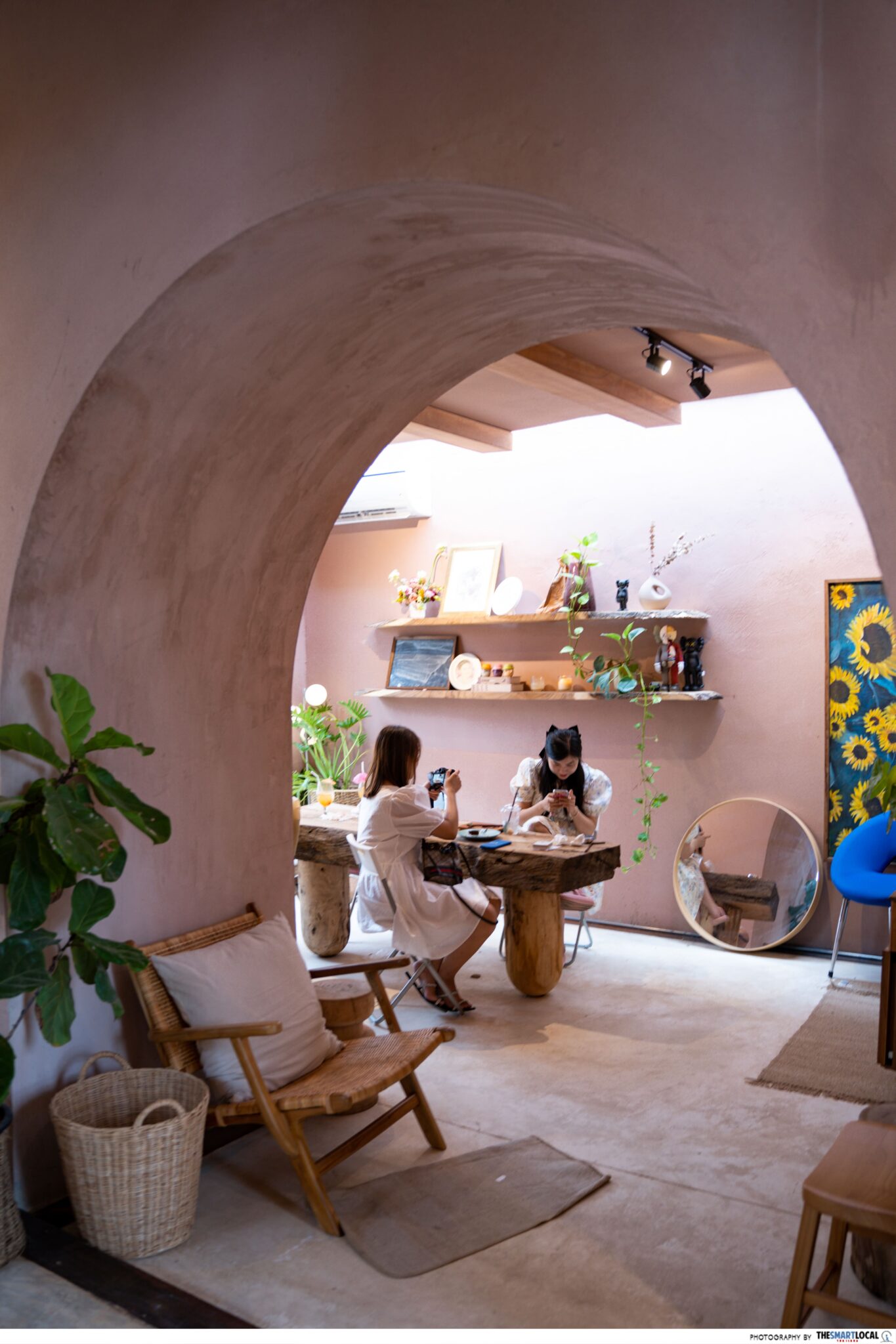 Fo Sho Bro Is A Dusty Pink Desert-Themed Cafe With Cacti In Bangkok