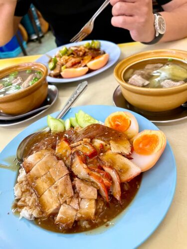 Thai-Style Char Siu With Rice Hawkers In Bangkok