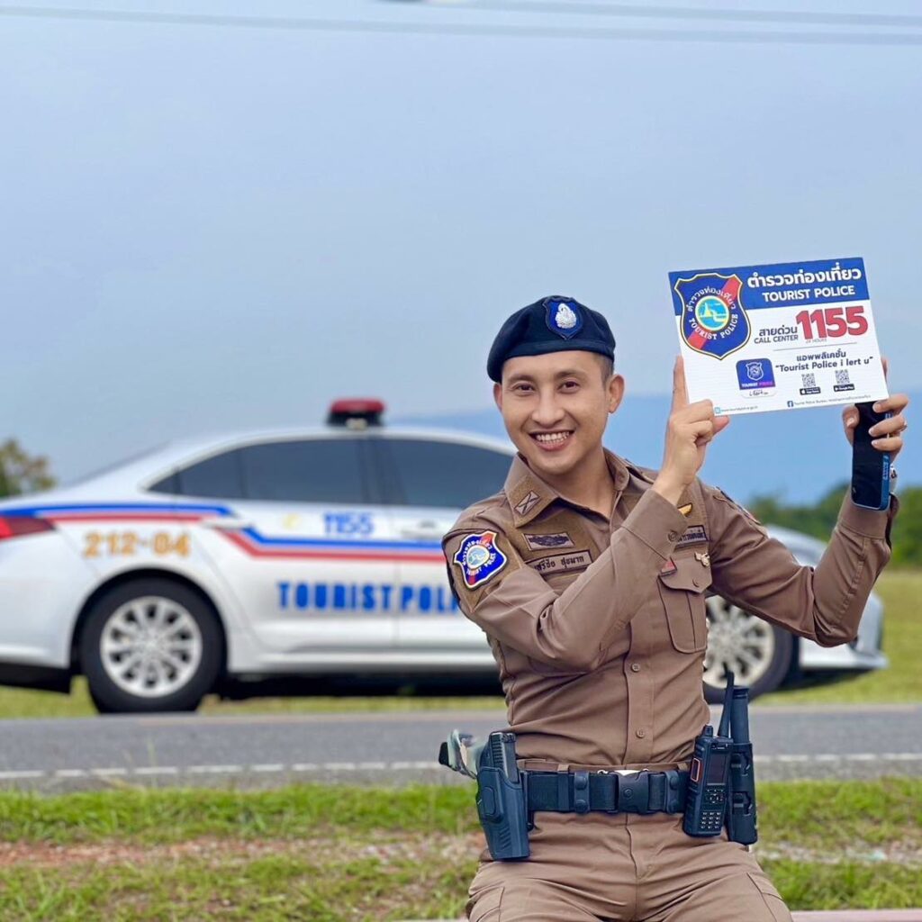 Thai Tourist Policeman Dons Dress To Promote Awareness